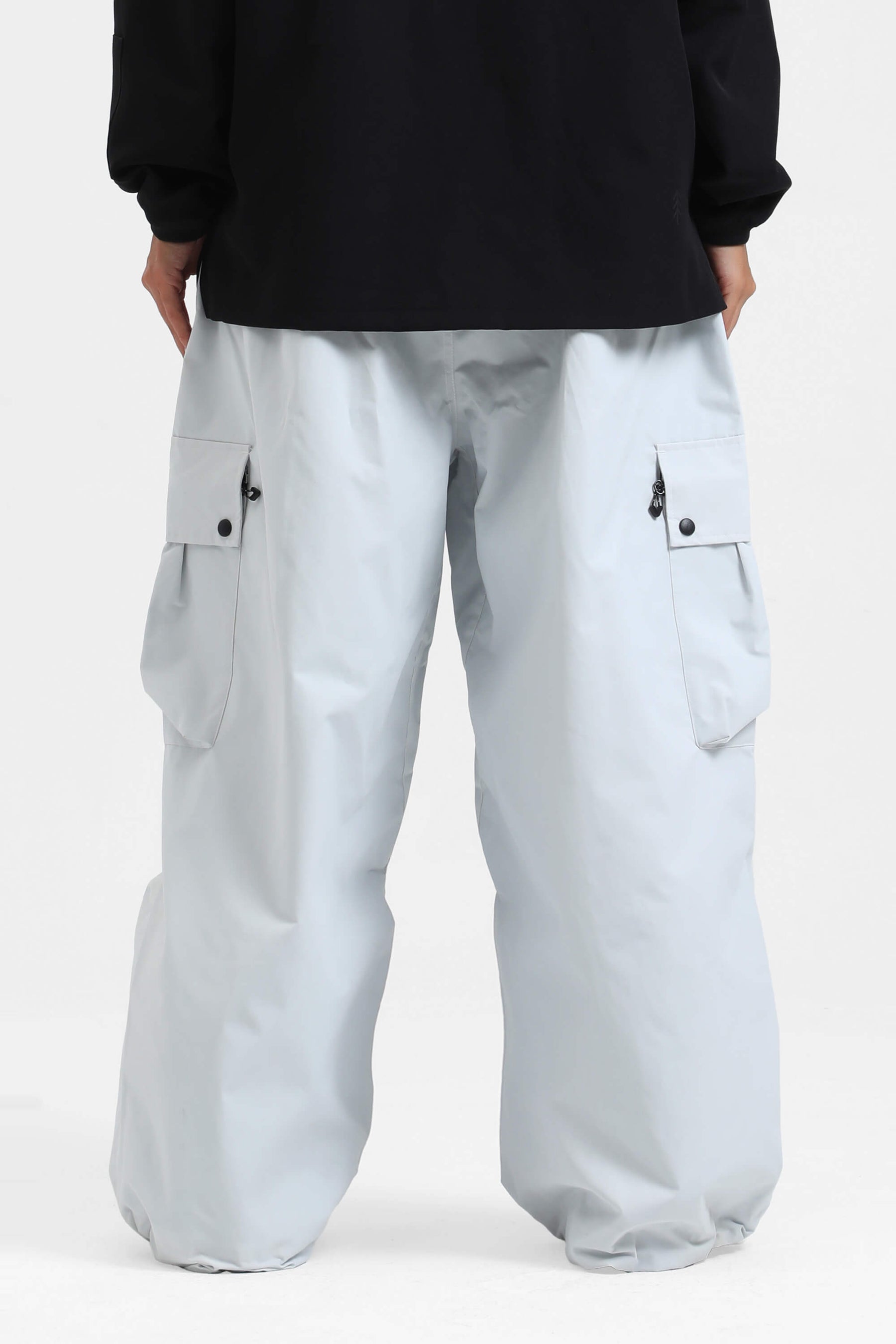 Women's Black Lightweight Inner Leg Vents Baggy Snow Pants – GSou Snow