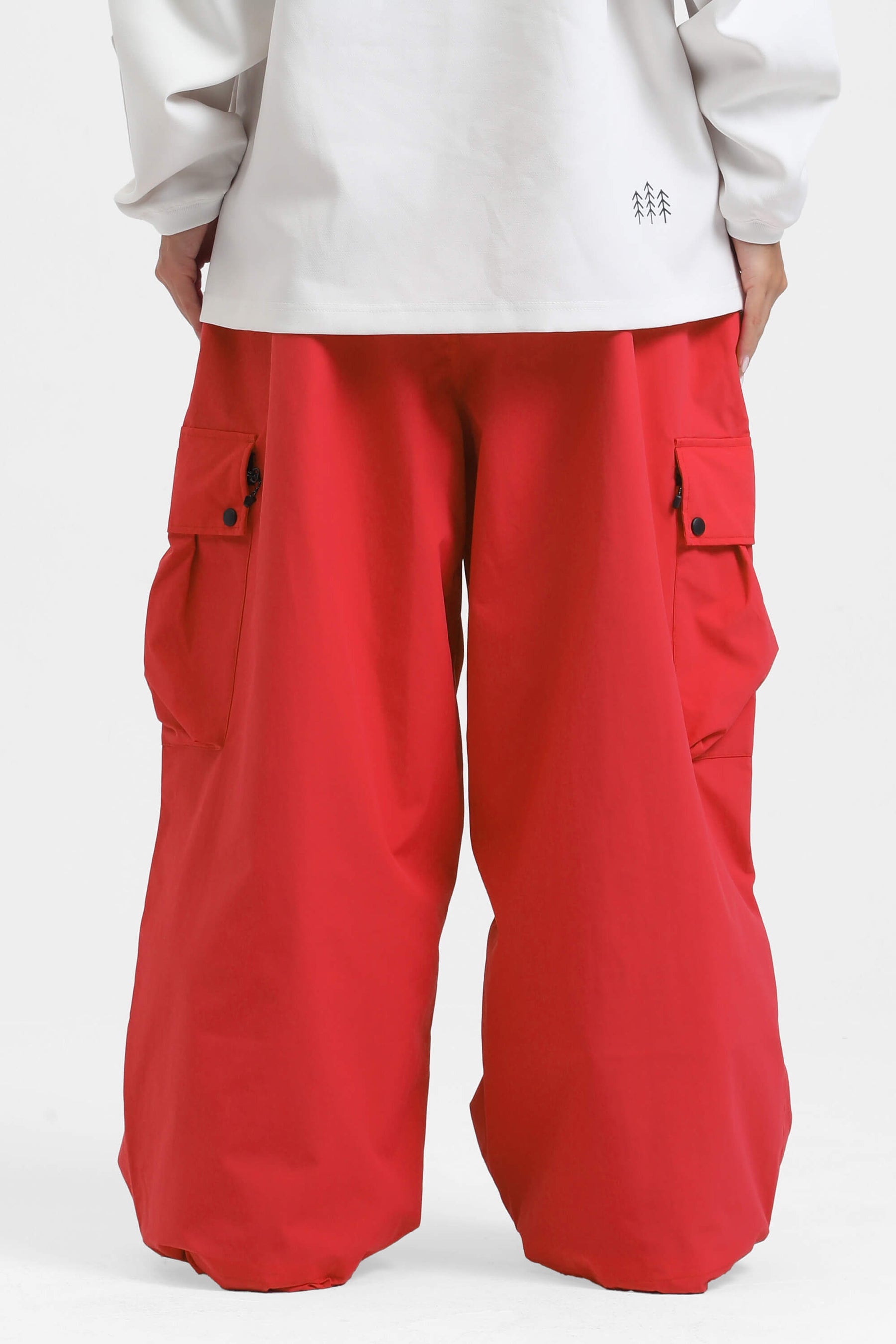 Women's Black Lightweight Inner Leg Vents Baggy Snow Pants – GSou Snow