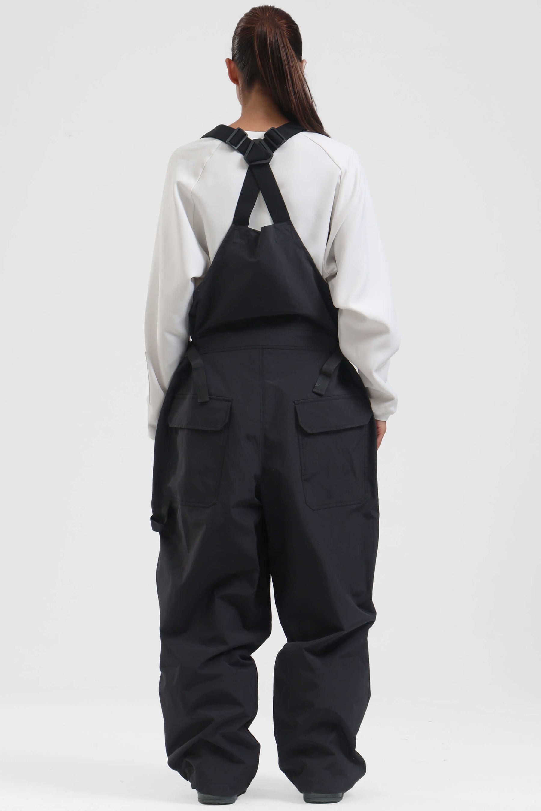 Unisex Army Green Two-way Side Zippers Baggy Snow Bibs – GSou Snow