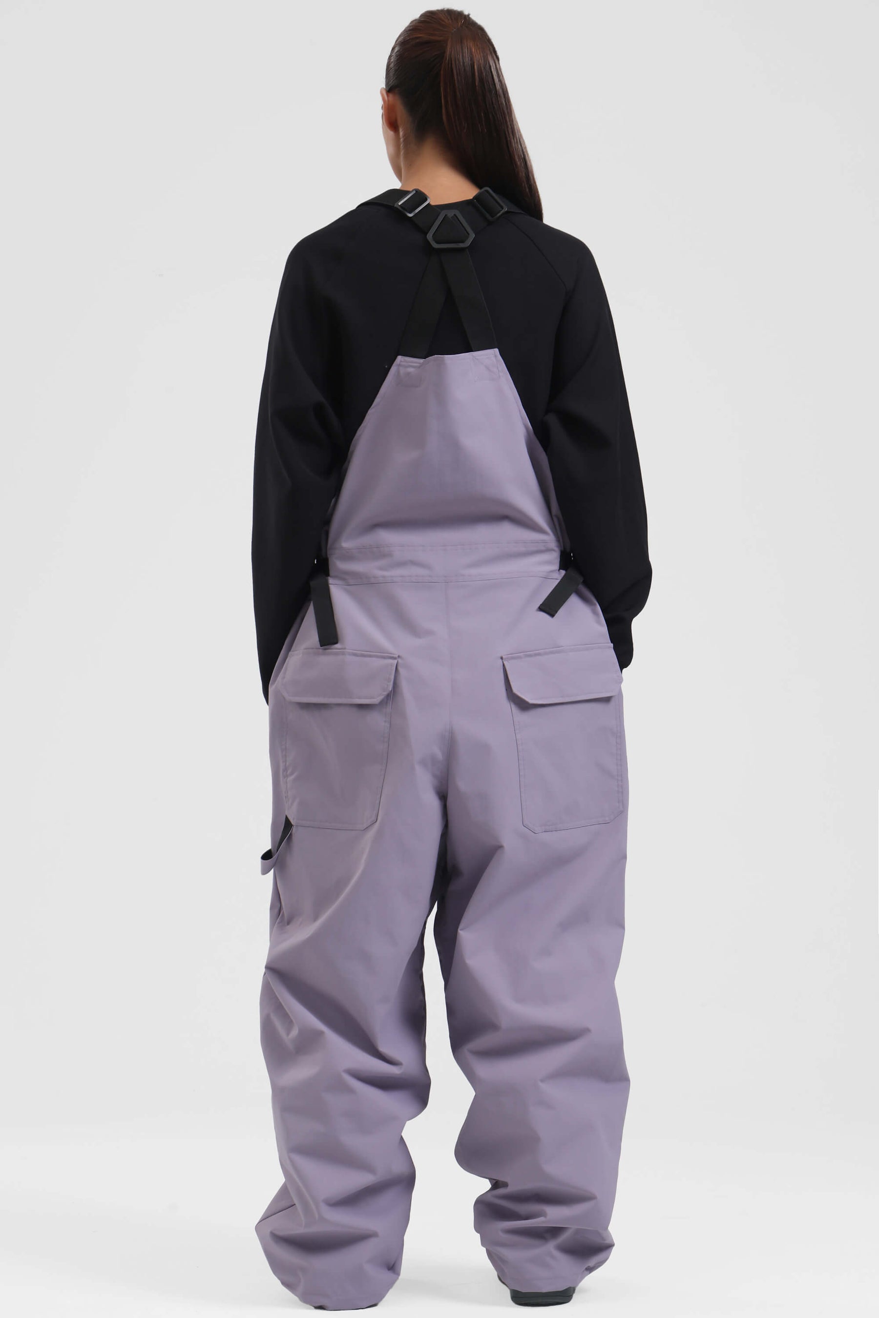 Unisex Army Green Two-way Side Zippers Baggy Snow Bibs – GSou Snow