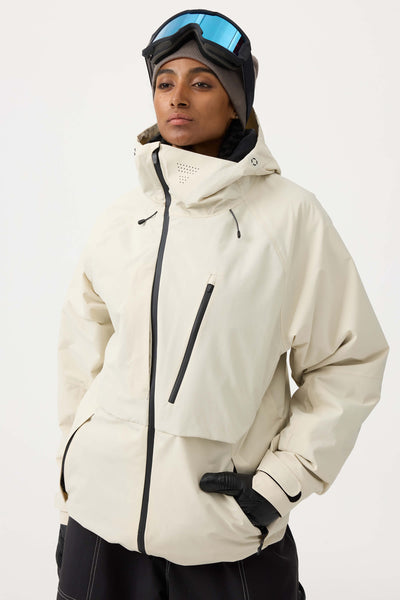 Women's White Face Vented Multi-pocket Fully Waterproof Snow Jacket ...