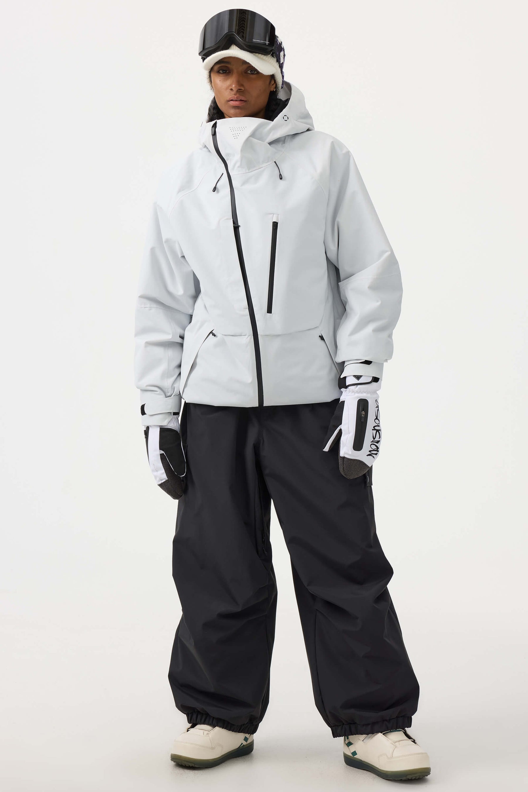 Women's White Face Vented Multi-pocket Fully Waterproof Snow Jacket ...