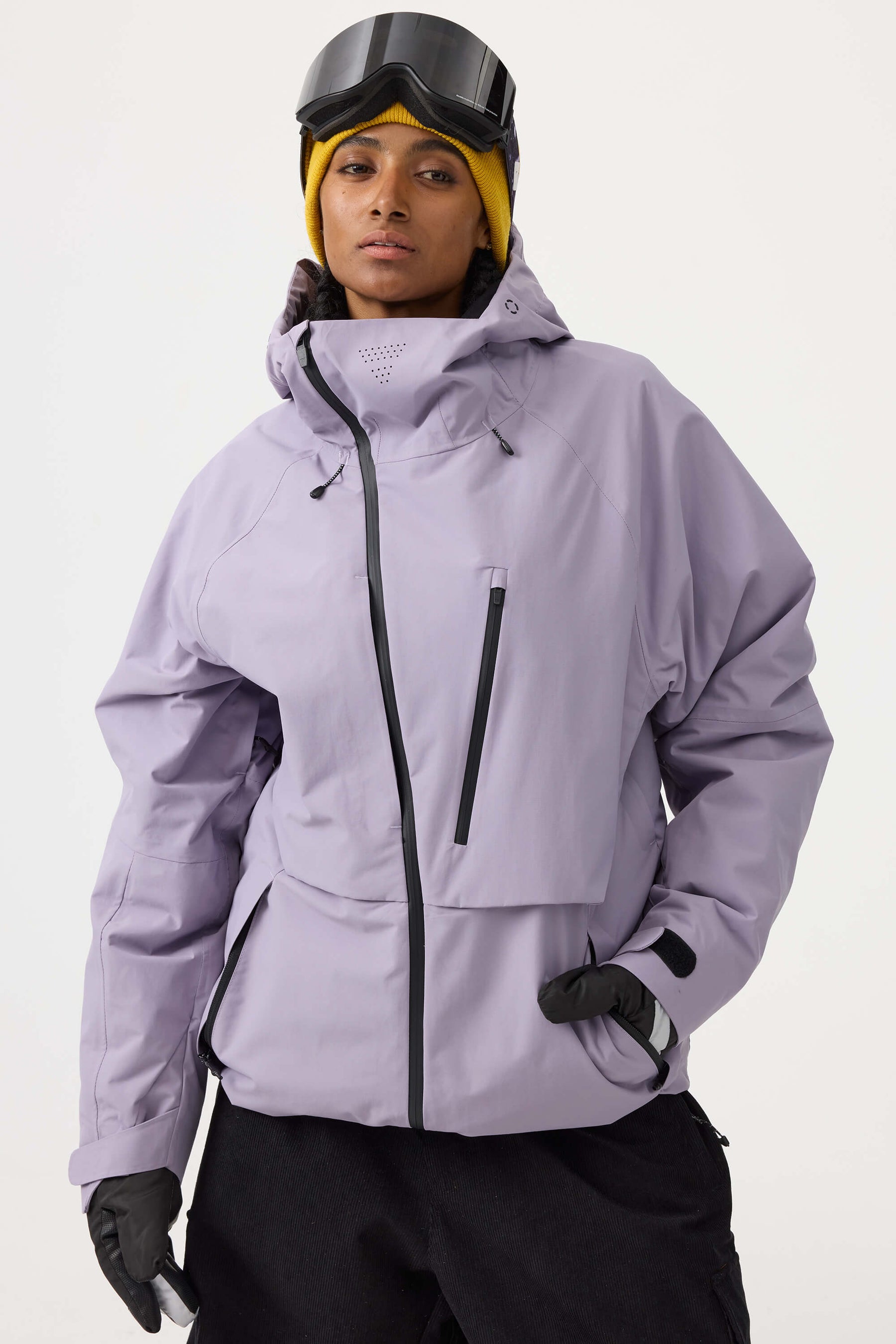 Women's Lavender Face Vented Multi-pocket Fully Waterproof Snow Jacket ...