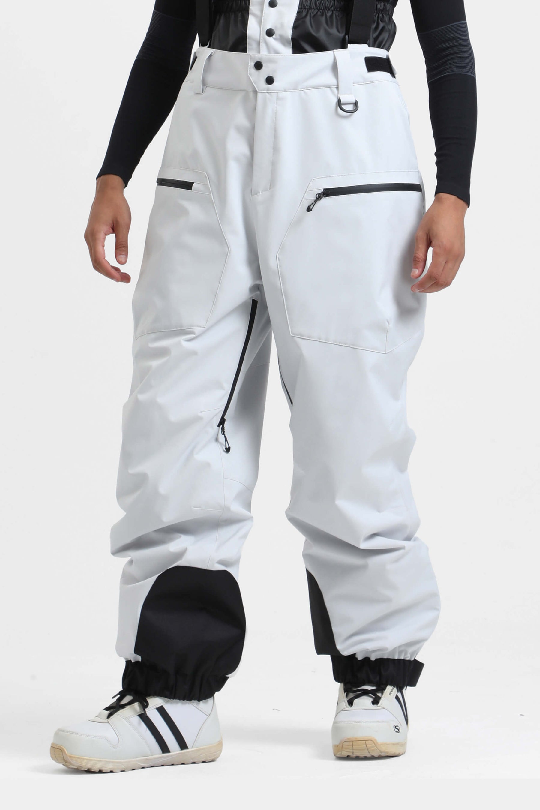 Men's Timber Tan Insulated Baggy Snow Pants With Detachable Suspenders ...