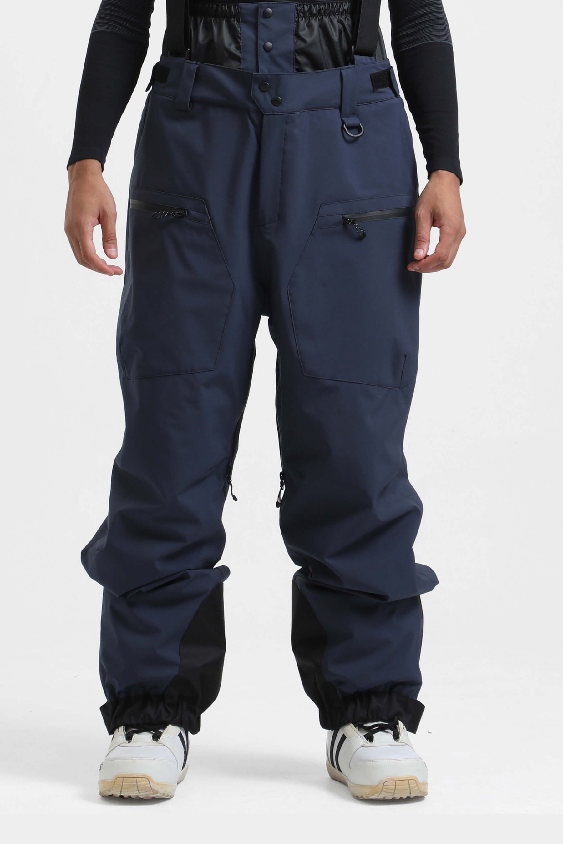 Men's Timber Tan Insulated Baggy Snow Pants With Detachable Suspenders ...
