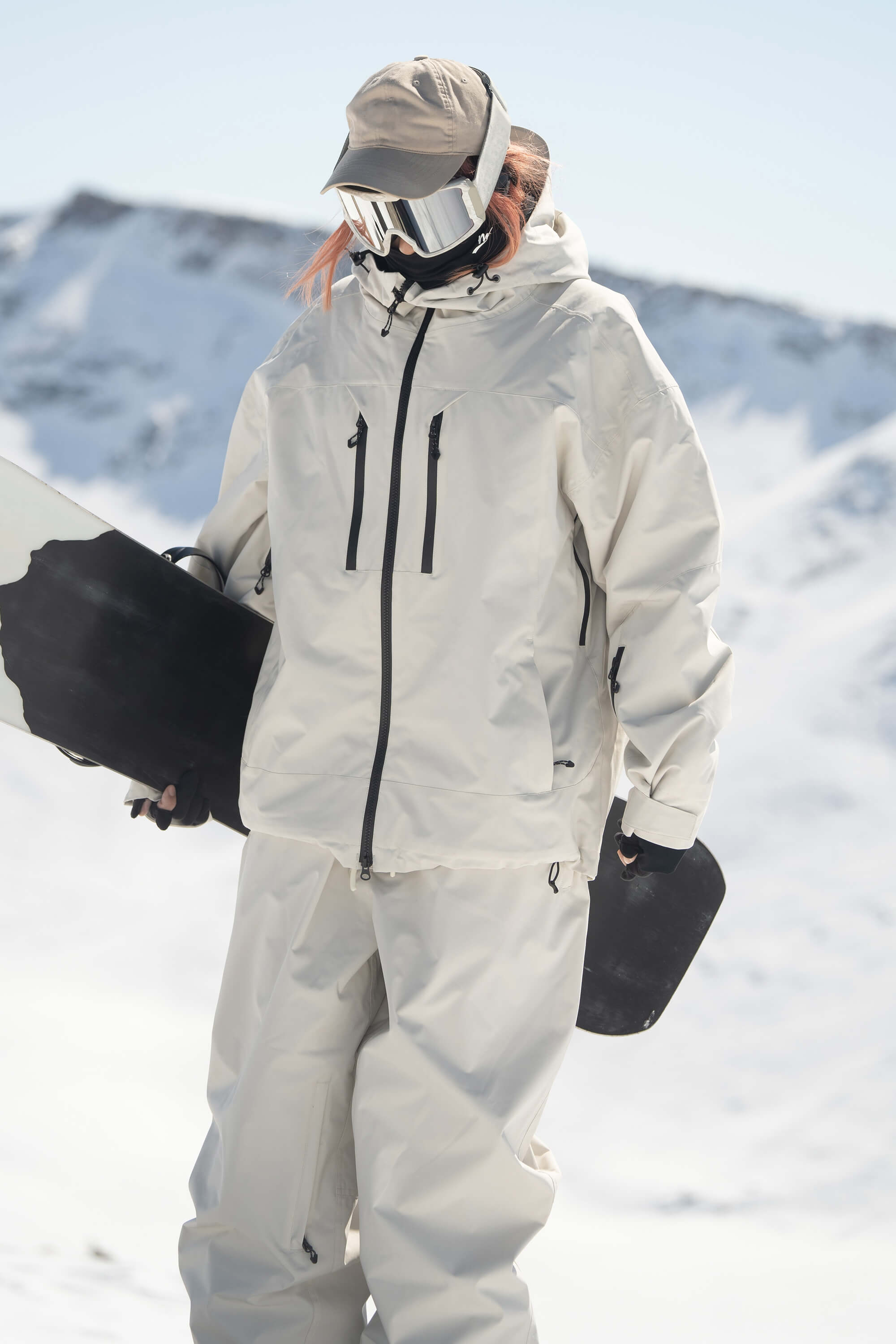 Women's Off White Multi-Pocket Dual-Vent Waterproof Insulated Snow Jac ...