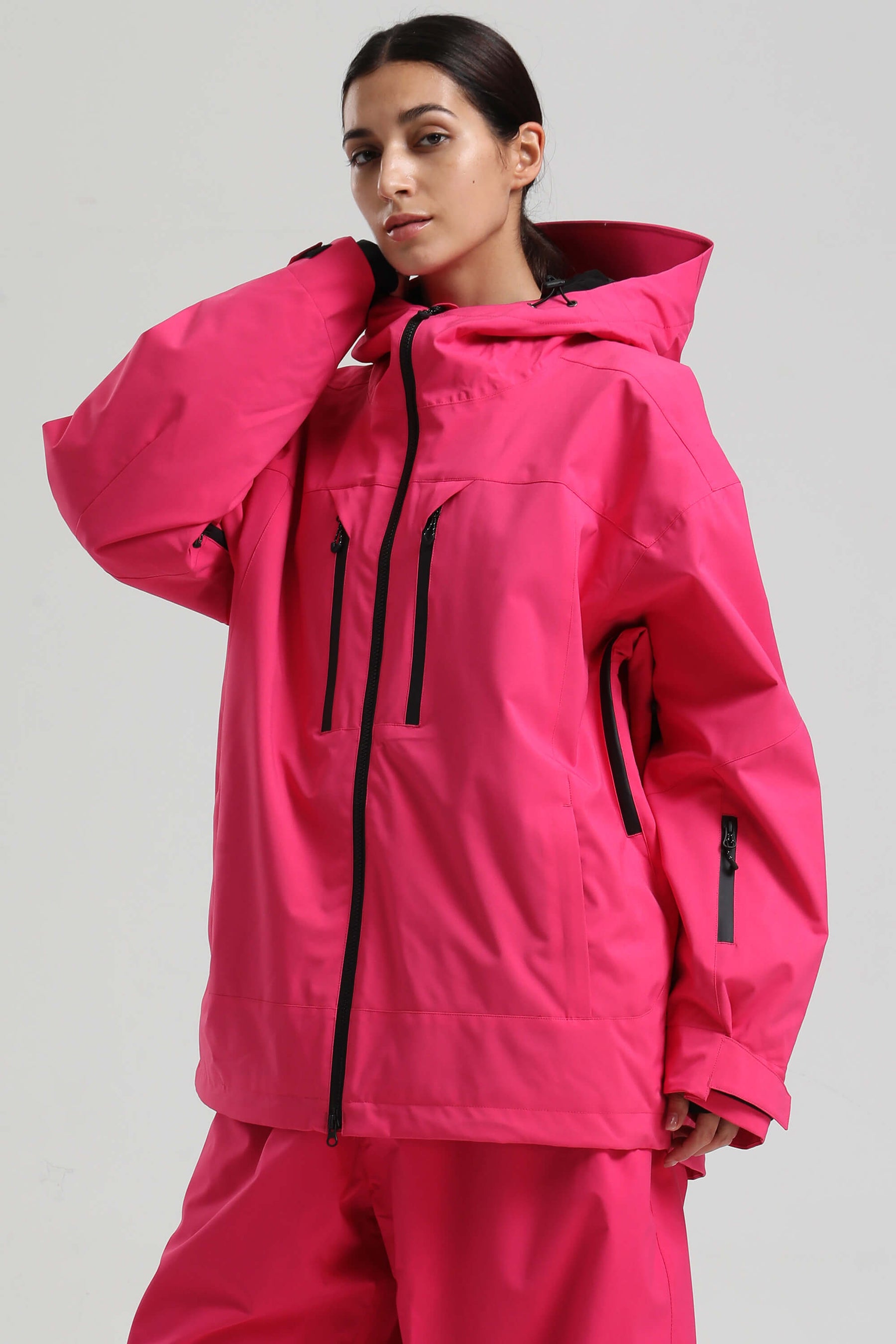 Women's Coffee Multi-Pocket Dual-Vent Waterproof Insulated Snow Jacket ...