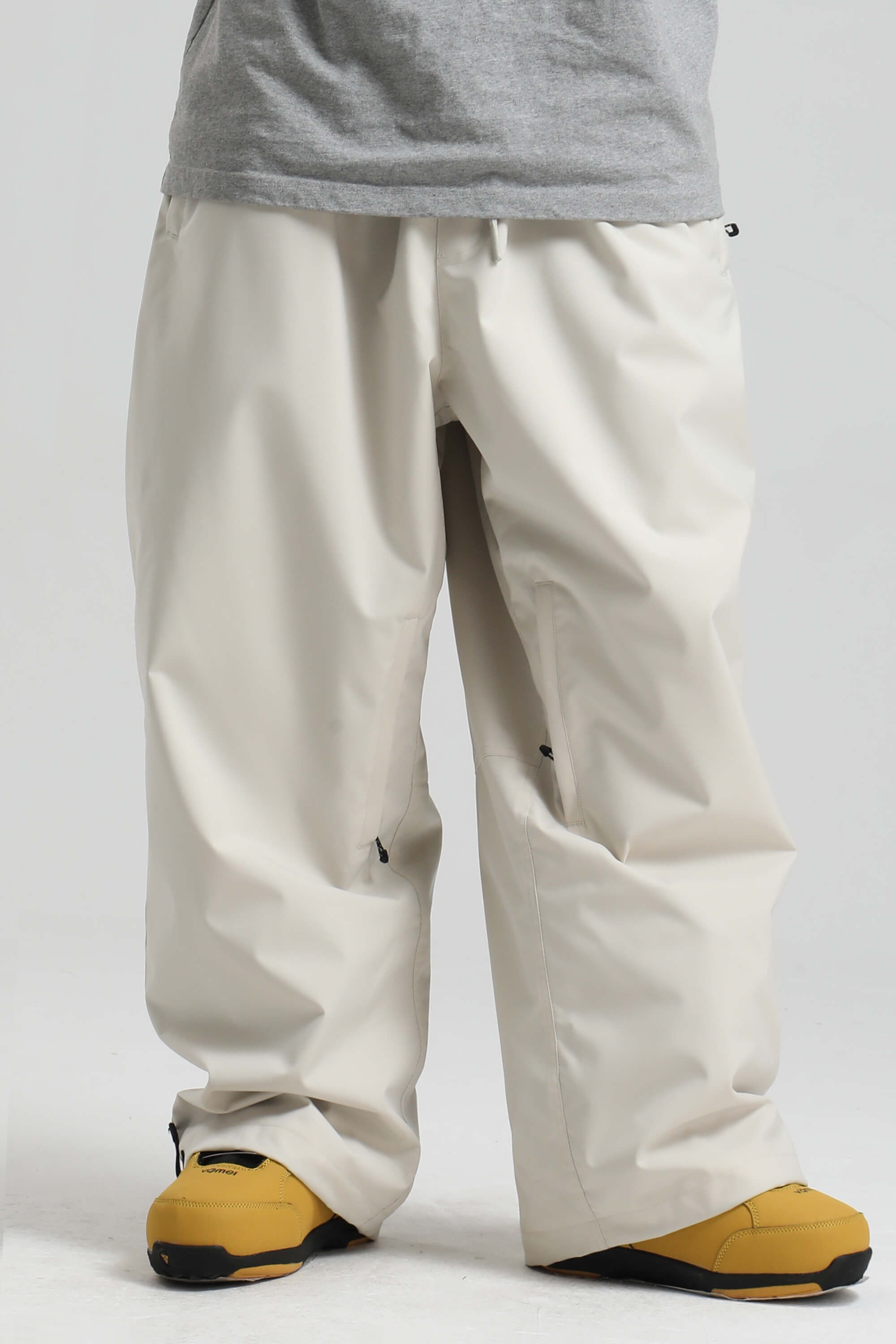 Pantalones de nieve retro holgados y suaves para hombre en color beige ...