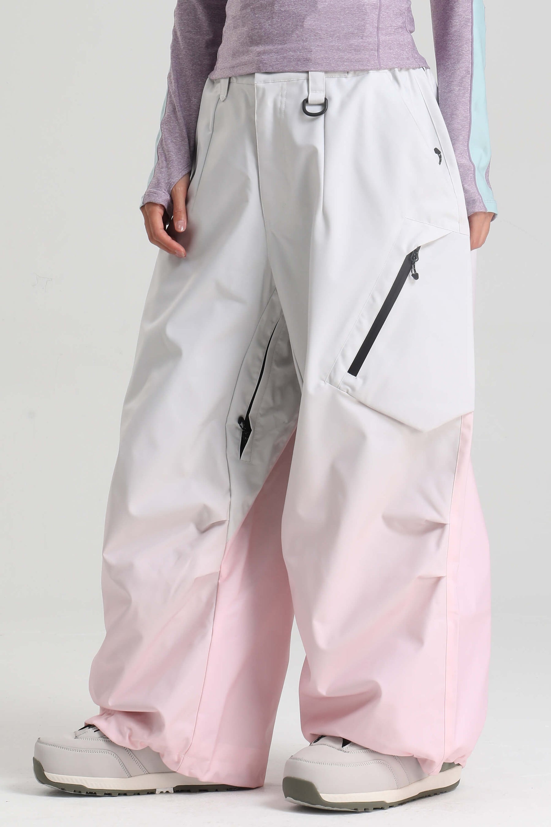 Women's Pink Lightweight Breathable Baggy Snow Pants – GSou Snow