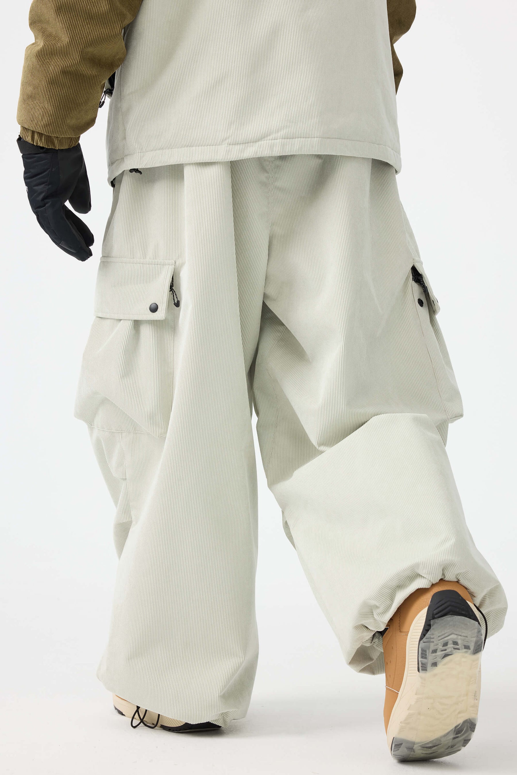 Men's Black Baggy Structured Soft Corduroy Snow Pants – GSou Snow