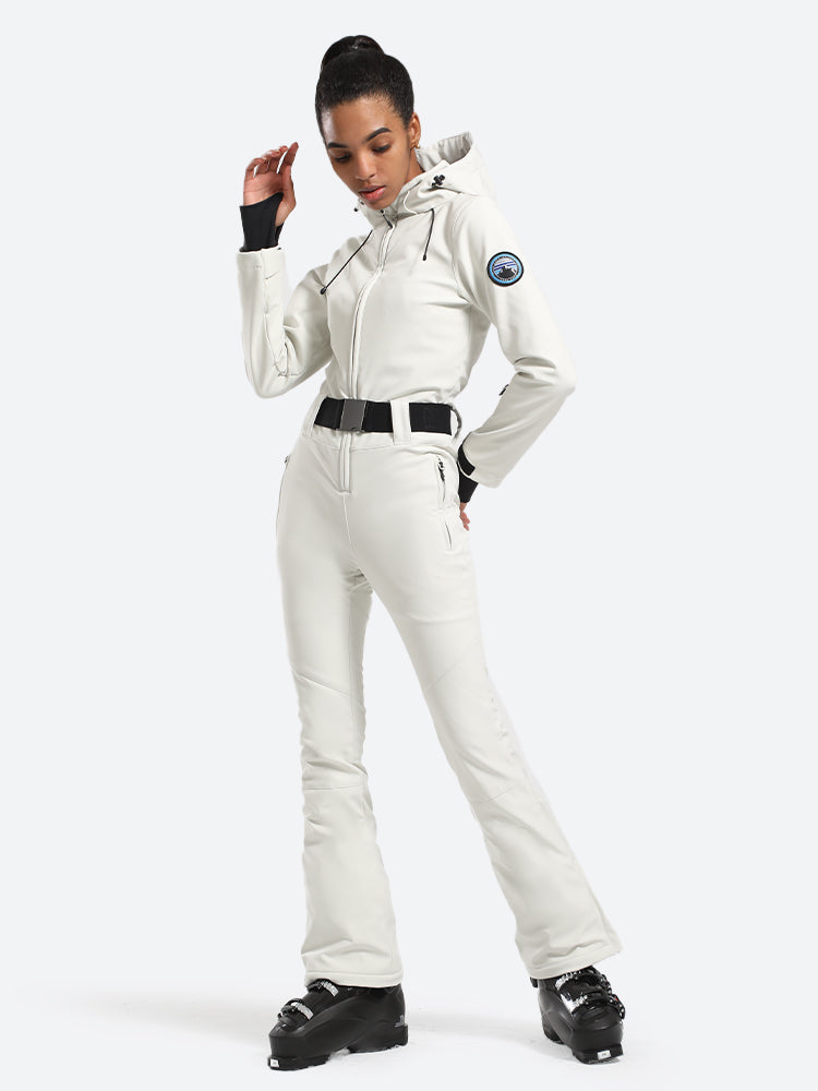Women's Black One-Piece Ski Suits with Removable Hood – GSou Snow